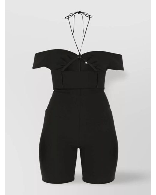 Saint Laurent Contoured Off-Shoulder Tailored Suit in Black | Lyst