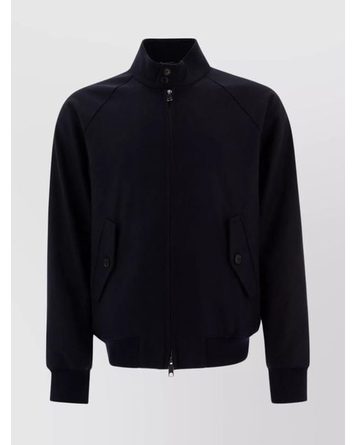 Baracuta Buttoned Collar Jacket Ribbed Cuffs in Blue for Men | Lyst UK