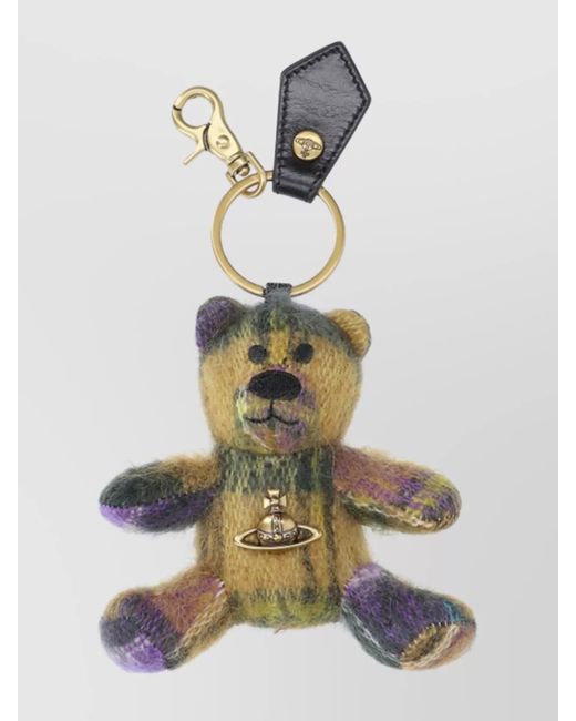 Vivienne Westwood Teddy Bear Keyrings Leather Tag in White | Lyst