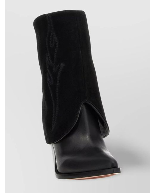 Sonora Boots 'Reverse Rancho' Block Heel Embroidered Boots in Black | Lyst