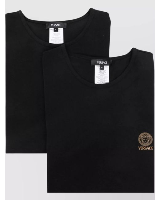 Versace Medusa Motif Crew Neck 2-Pack in Black for Men | Lyst