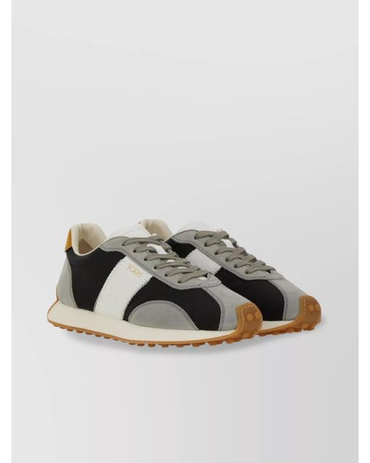 Tod's Sneakers With Contrast Panels And Round Toe | Lyst UK