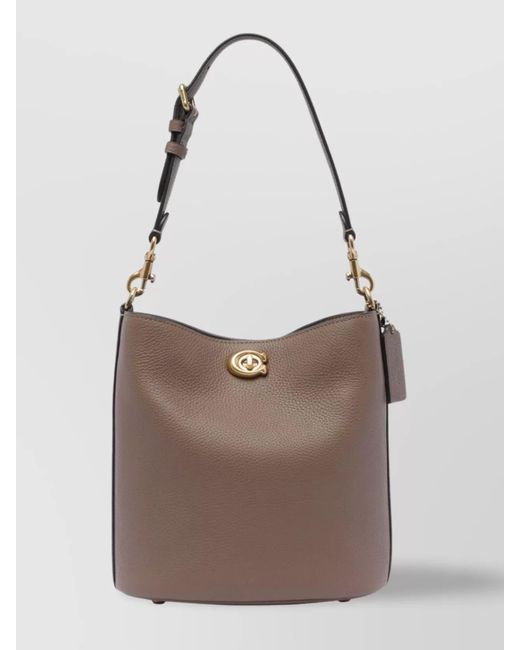 COACH Willow Bucket Bag Removable Strap in Brown | Lyst