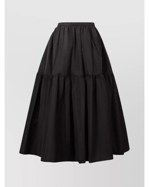 Patou Tiered High Waist Skirt Made From Recycled Materials in Black | Lyst