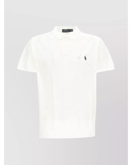 Polo Ralph Lauren Knit Short Sleeve Polo Shirt in White for Men | Lyst