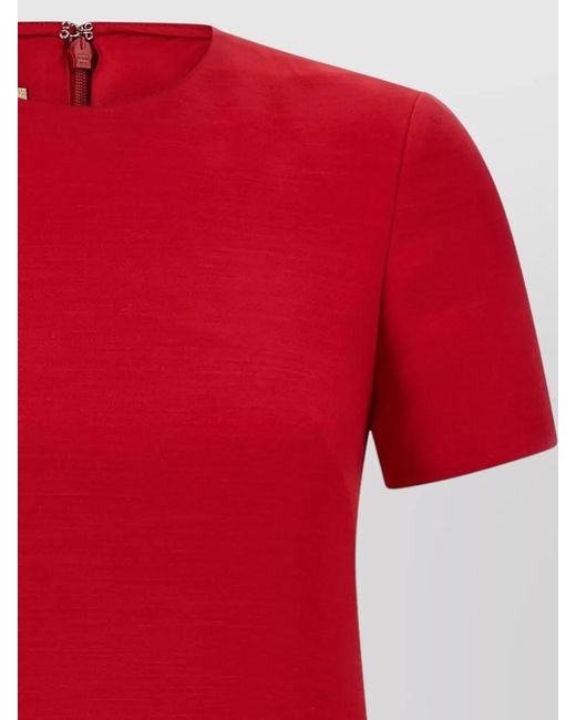 Valentino Vlogo Signature Wool Silk Dress in Red | Lyst UK