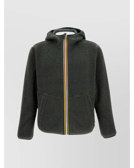 K-Way Dual Side Sherpa Fleece Jacket in Grey for Men | Lyst UK