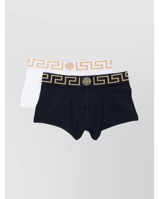 Versace Thigh-Length Hosiery With Medusa Head Motif in Blue for Men | Lyst