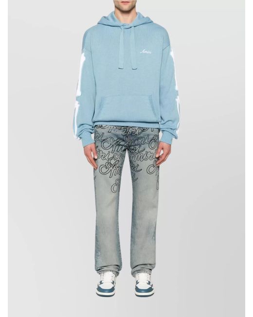Amiri Script Overlay Denim Trousers in Blue for Men | Lyst