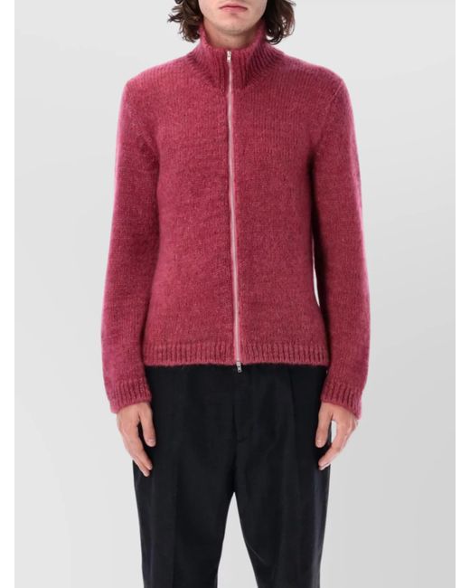 Our Legacy High Neck Ribbed Sweater in Red for Men | Lyst