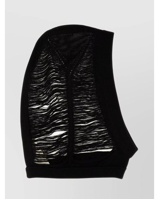 Rick Owens "Jera" Ripped Stretch Fit Cap in Black | Lyst