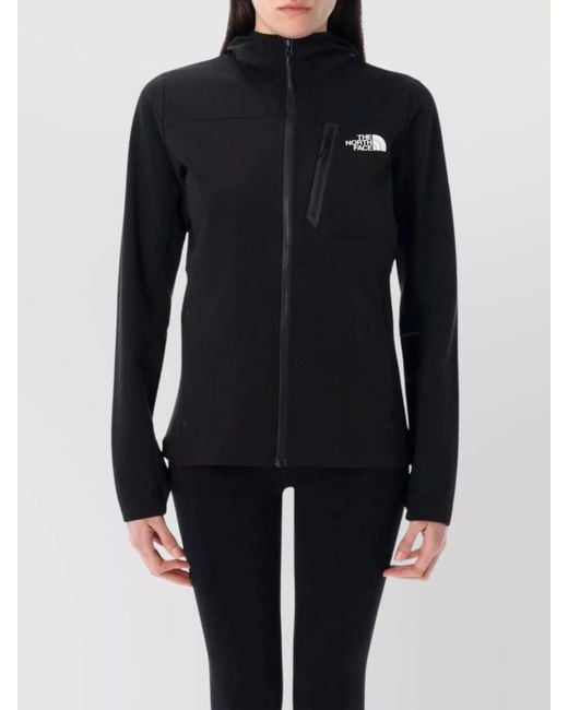 The North Face Softshell Jkt With Chest Pocket And Hood in Blue | Lyst