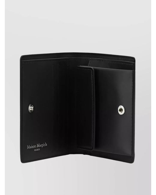Maison Margiela Leather Wallet Iconic Stitching in Black | Lyst UK