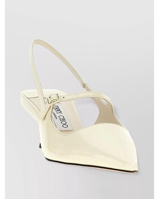 Jimmy Choo 'Didi' Slingback Kitten Heel Pump in Natural | Lyst