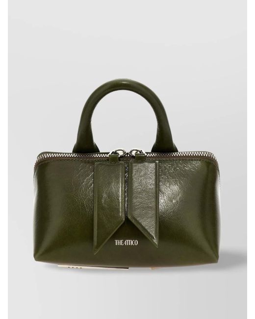 The Attico Mini Handbag Detachable Strap Structured Shape Top Handle in ...