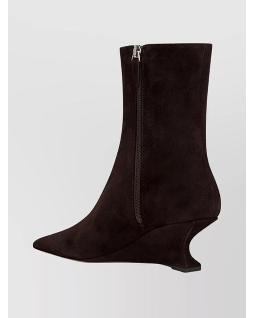 Paris Texas Sculptural Wedge Ankle Boot Design in Black | Lyst UK