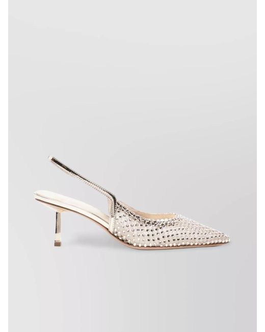 Le Silla Gilda Crystal Mesh Pumps in Natural | Lyst UK