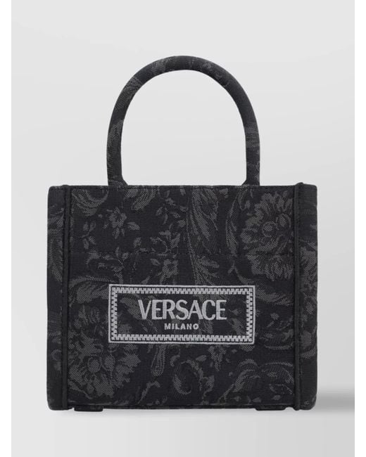 Versace Athena Mini Tote Bag in Black | Lyst