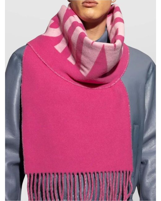 Jacquemus The Frayed Rectangular Scarf in Pink | Lyst UK