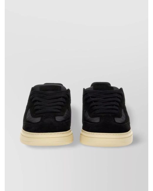 Represent Suede Panel Low-Top Sneaker With Rubber Sole in Black for Men ...