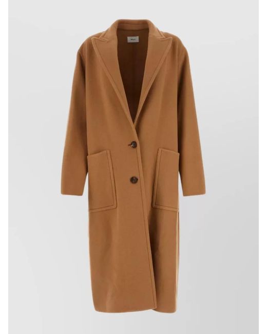 Bally Structured Wool Blend Coat in Brown | Lyst