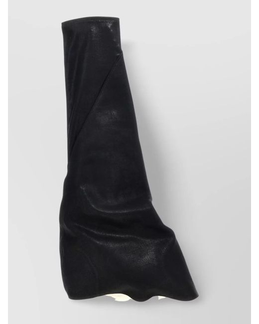 Rick Owens Tall Shaft Textured Finish Boots in Black | Lyst UK