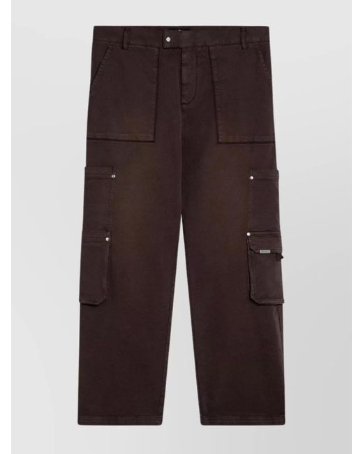 Represent Washed-Effect Cargo Pants in Brown for Men | Lyst UK