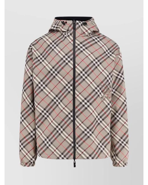 Burberry Reversible Jacket With Hood And Pockets in Gray for Men | Lyst