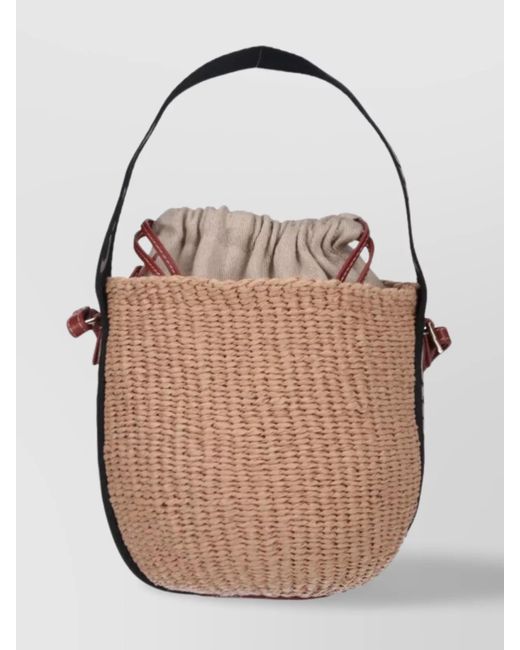 Chloé Tote Bag With Dual Handles And Woven Texture in Natural | Lyst