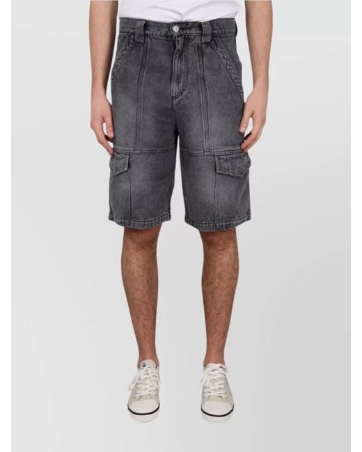Isabel Marant Timy Bermuda Shorts Multiple Pockets in Grey for Men ...