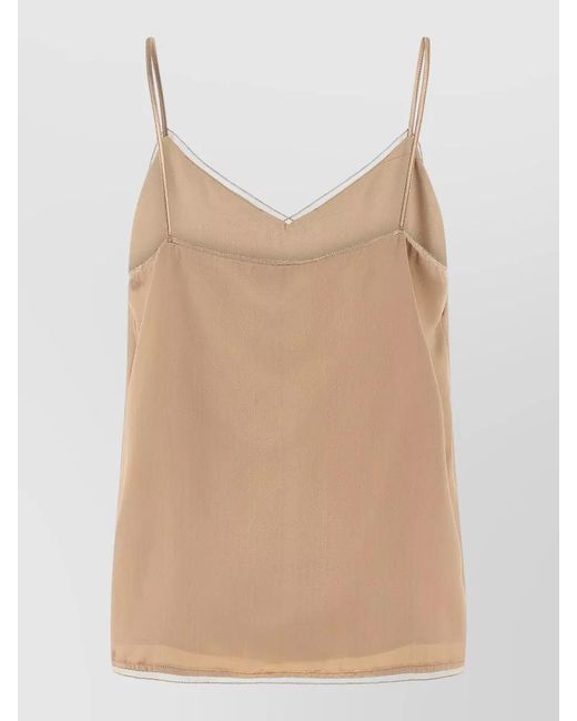 Fabiana Filippi Viscose Lingerie Top in Natural | Lyst UK