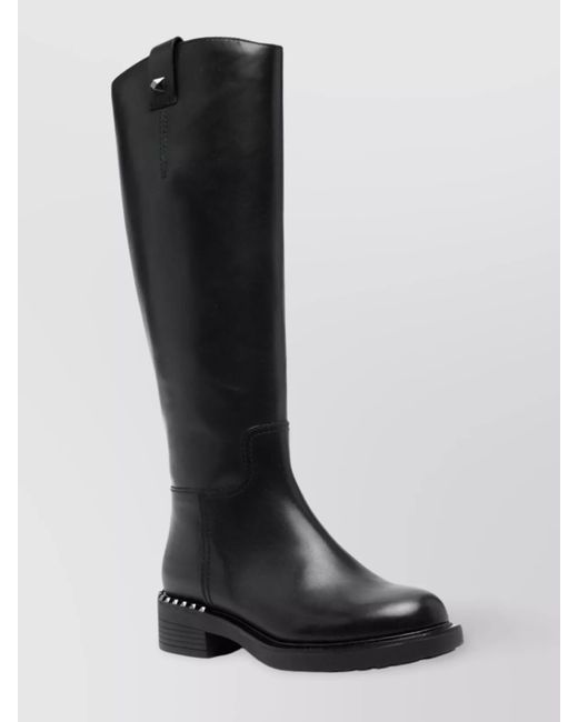 Ash Faith Leather Knee-High Boots in Black | Lyst