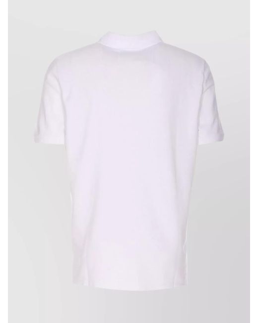 Maison Kitsuné Polo Shirt With Fox Head Patch And Collar in White for ...