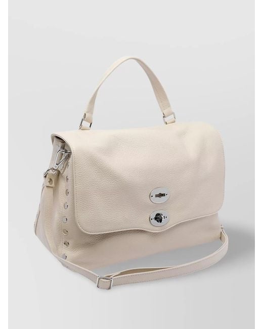 Zanellato Medium Textured Cross-Body Bag With Top Handle in Natural ...