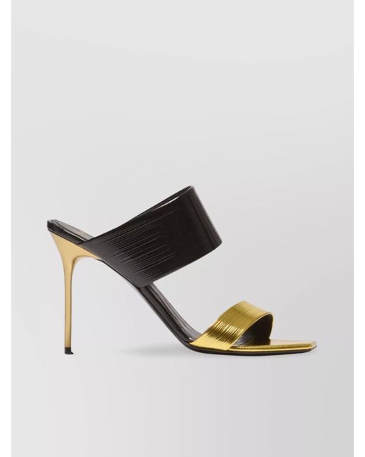 Balmain High Heel Mules in Brown | Lyst UK