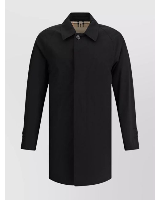 Burberry Cotton Camden Coat Back Vent in Black for Men | Lyst