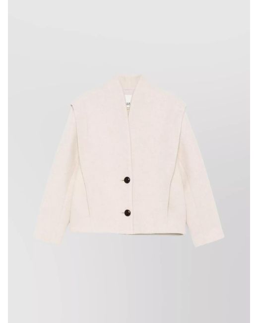 Isabel Marant Wool Jacket With Structured Shoulders And Collarless ...