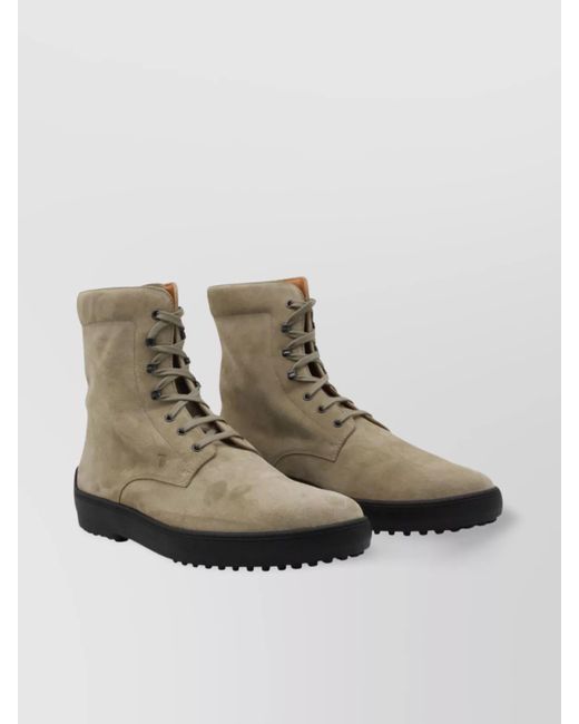 Tod's High Ankle Boots Lug Sole in Brown for Men | Lyst UK