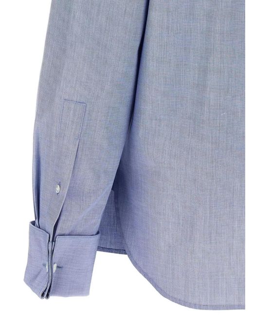 The Row Pleated Back Yoke Buttoned Cuffs in Blue | Lyst UK