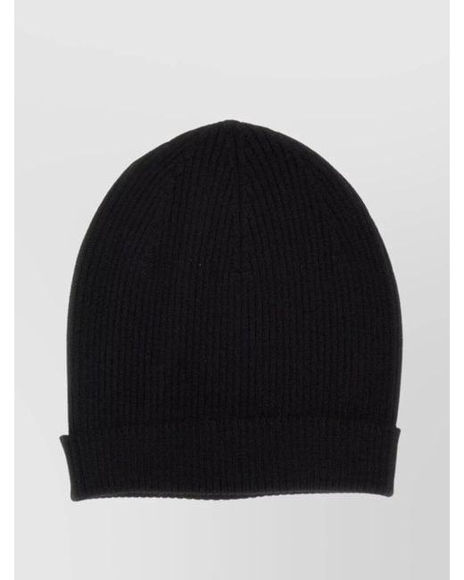 Rick Owens Ribbed Texture Folded Brim Hat in Black for Men | Lyst UK