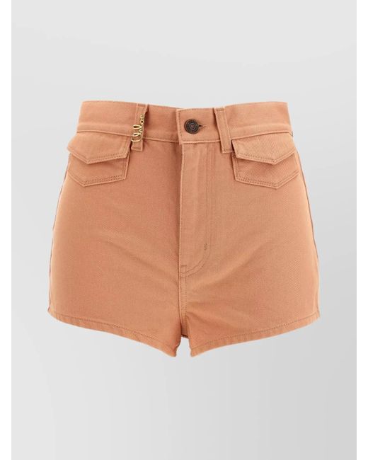 Chloé High Waist Shorts With Front And Back Pockets in White | Lyst UK