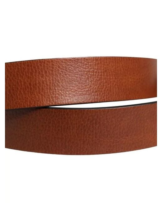 Dolce & Gabbana Leather Belt Metal Buckle Textured in Brown for Men ...
