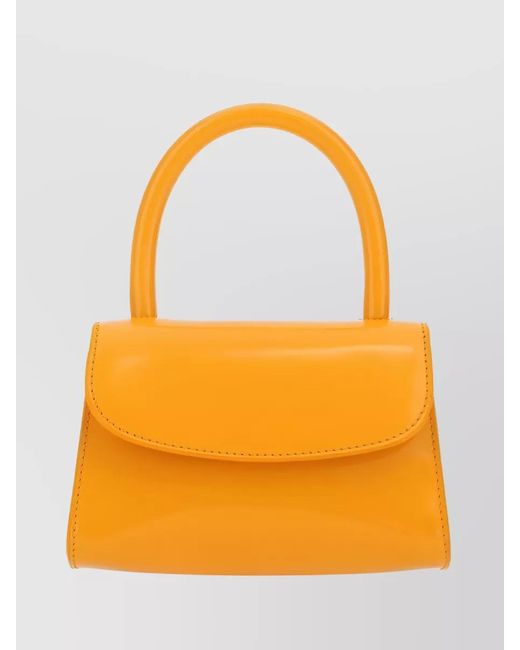 BY FAR Mini Structured Top-Handle Tote Bag in Orange | Lyst UK