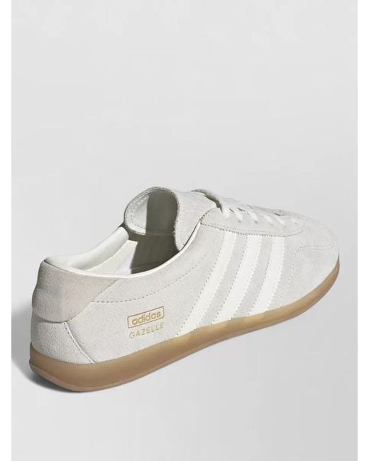 adidas Gazelle Low Profile Suede Sole Sneaker in White | Lyst UK