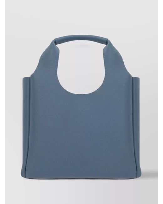 Hogan Small Leather Tote Bag With Structured Shape in Blue | Lyst