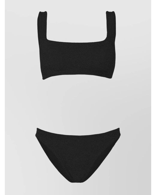 Hunza G Xandra Square Neckline Bikini in Black | Lyst UK