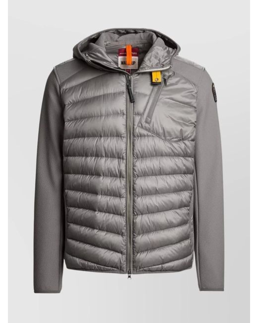 Parajumpers Hooded Slim Fit Quilted Jacket Nolan in Grey for Men | Lyst UK