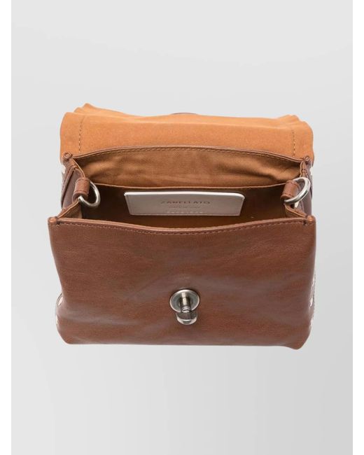 Zanellato Structured Shoulder Bag Top Handle Design in Brown | Lyst UK