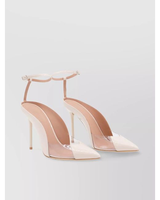 Malone Souliers Clear Pointed Toe Pumps in Natural | Lyst