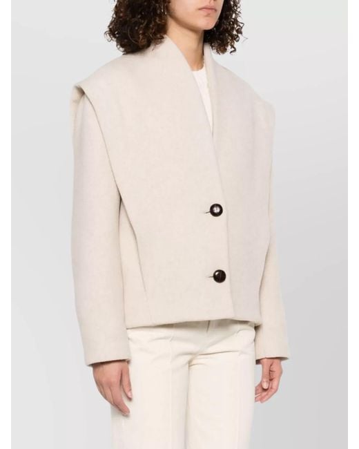 Isabel Marant Wool Jacket With Structured Shoulders And Collarless ...